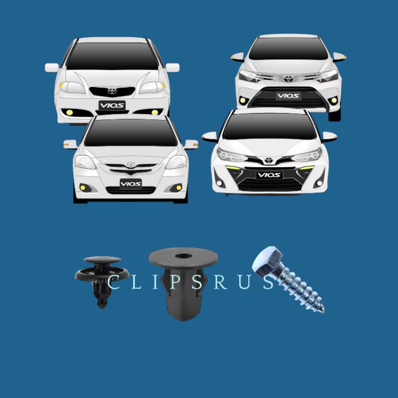 Fender Liner Clip for Toyota Vios Gen.1 to Gen.4 (50 pieces/combo ...