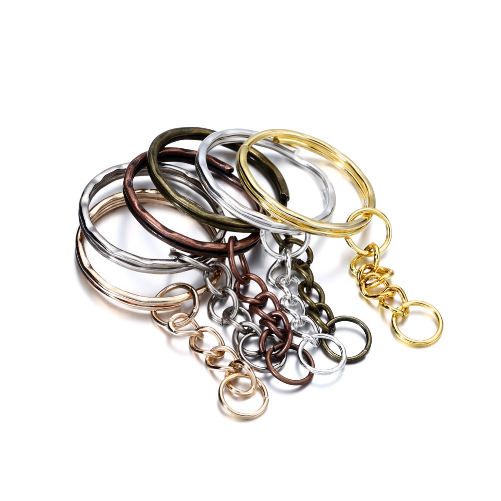 St.Kunkka 10 Pcs. 8mm Embossed Circle Keychains Simple And Stylish ...