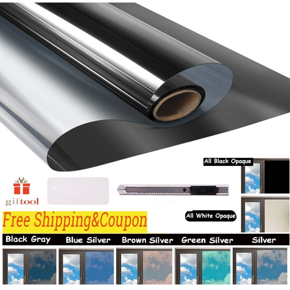 Window Film One Way Mirror Film Daytime Privacy StaticDecorative Heat ...