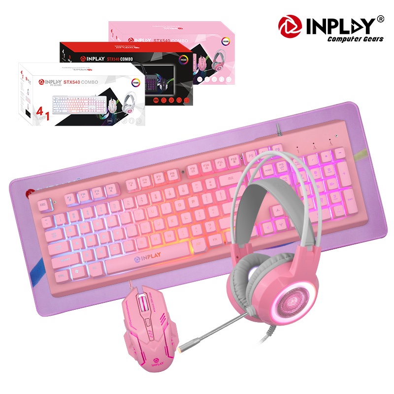 【Ready Stock】 ☋♝INPLAY 4-in-1 RGB Gaming Combo Keyboard&Mouse&Headset ...