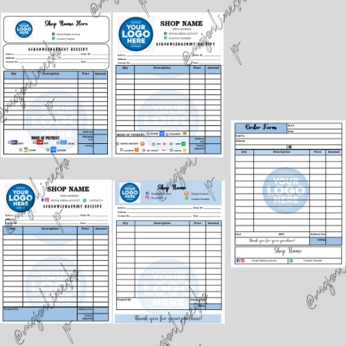 Resibo Sold to Customized or Non Customized 50 and 100pcs random sizes ...
