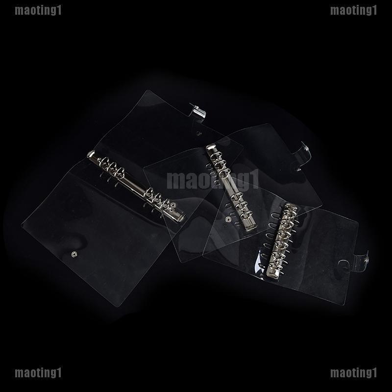 {MT1]A5/A6/A7 Transparent Loose Leaf Ring Binder Notebook Weekly ...
