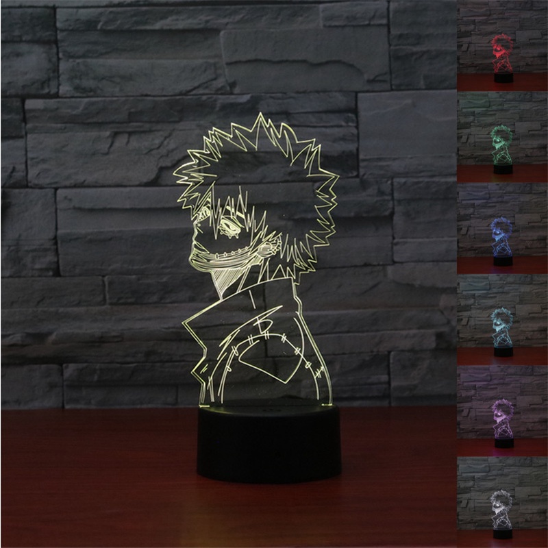 My Hero Academia Dabi Night Light 7 Colors Gradient Geek Gift USB LED ...