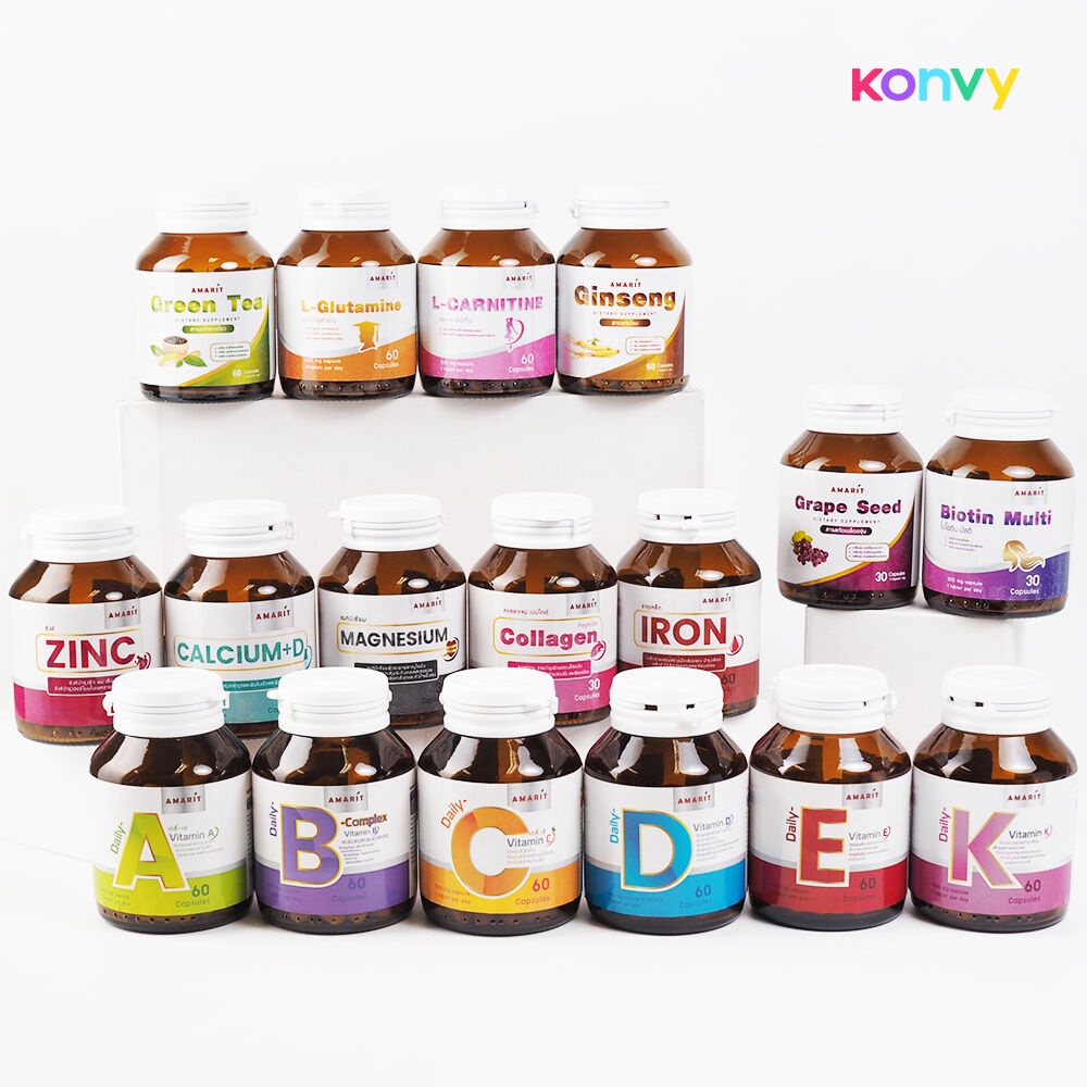 AMARIT Daily K 60 Capsules Dietary Supplement Vitamin K. | Shopee ...