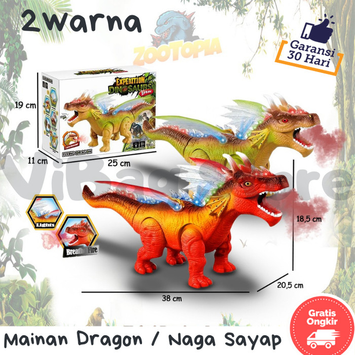 Zootopia Dinosaur Winged Smoke Dragon Animal Toy BBR1113 | Shopee ...