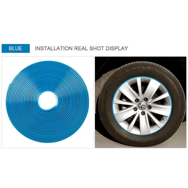 8M Car Wheel Rim Protector Decor Strip Rubber Tire Guard Line Rimblades ...