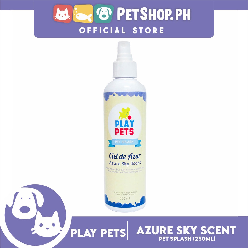 Play Pets, Pet Splash (Azure Sky Scent) Pet Cologne 250ml For All Types ...