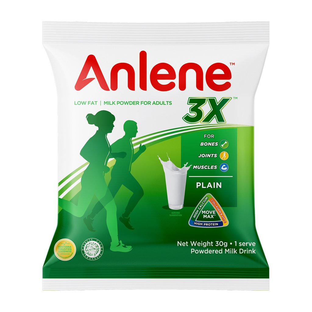 Anlene 3X Milk Powder Plain 30G x12 (Sachet) | Shopee Philippines
