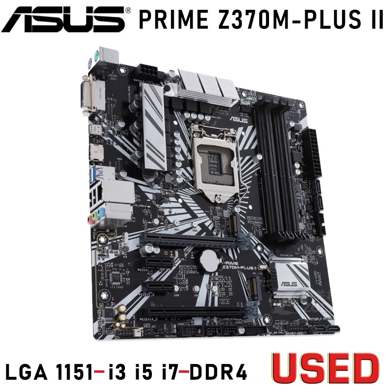 PRIME Z370M-PLUS II Motherboard LGA 1151 Intel Z370 Core i7/i5/i3 PCI-E ...