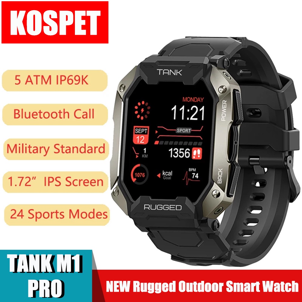 KOSPET TANK M1 PRO Smart Watch Rugged Outdoor Sport Fitness Tracker ...
