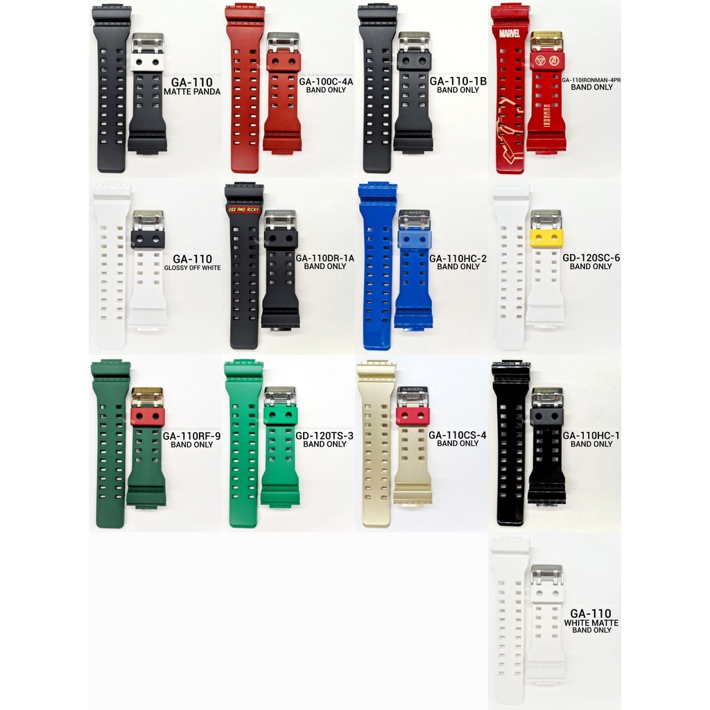 CASIO G-SHOCK BAND ONLY GA100 GA110 GA120 GD100 GD110 GD120 GAX100 ...