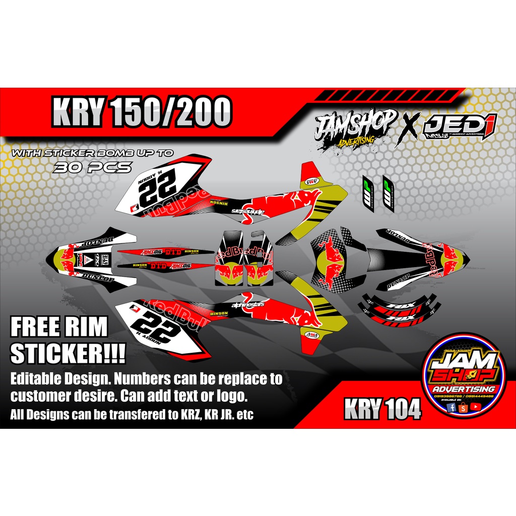 RUSI KRY 150/200 Full Decals w/ FREE RIM DECALS Batch 2 | Shopee ...