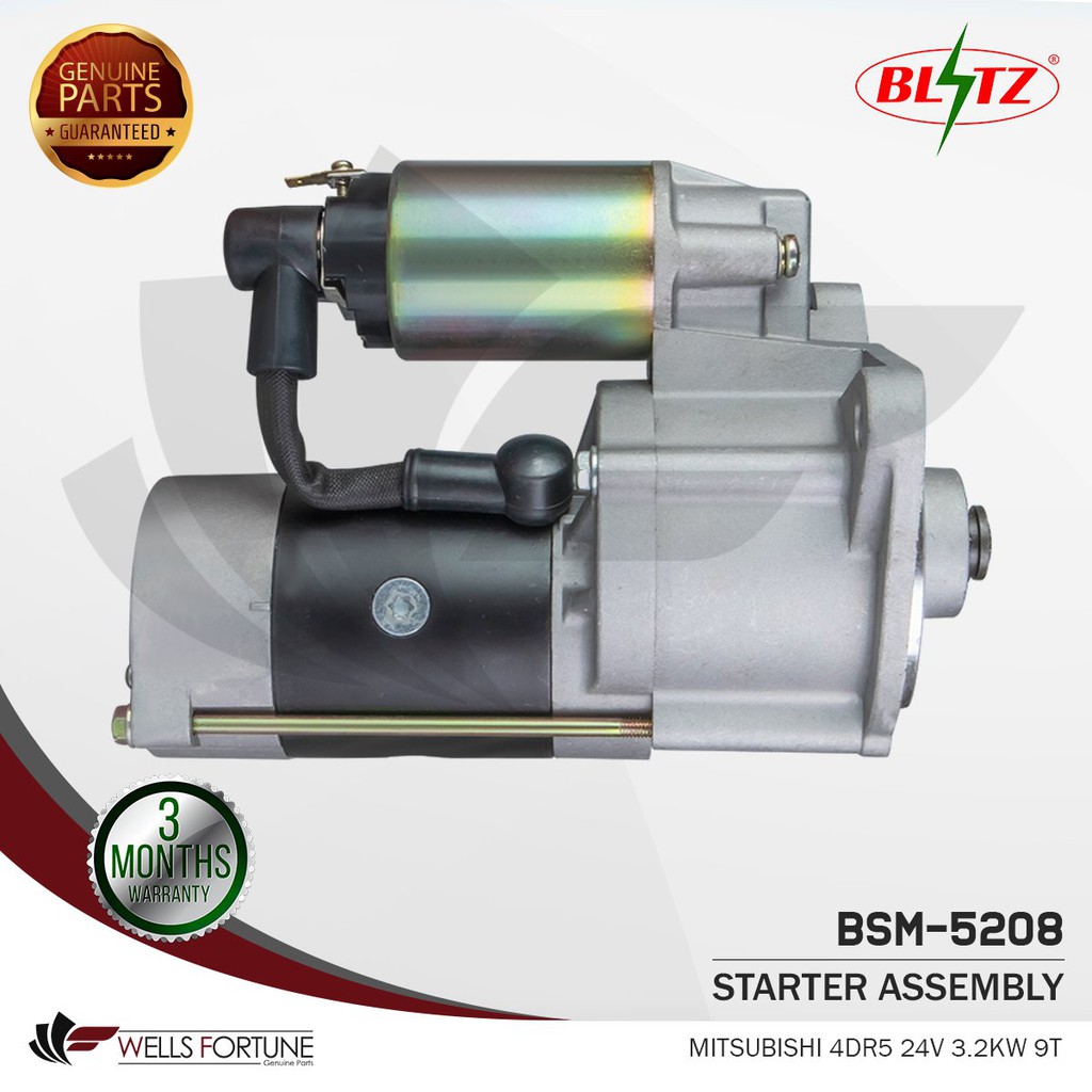 MITSUBISHI 4DR5 24V 9T 3.2KW BLITZ STARTER ASSEMBLY (1 PC) | Shopee ...