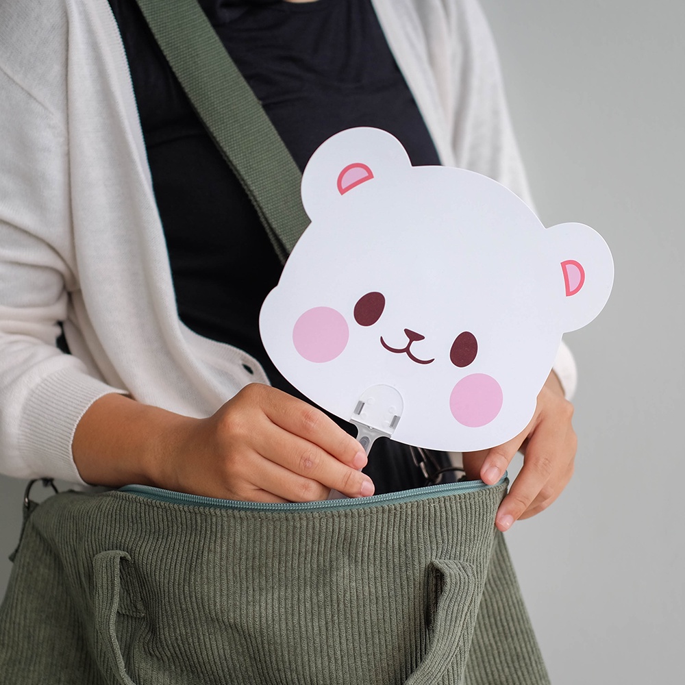 Milk Mocha Bear Hand Fan - Milk | Shopee Philippines