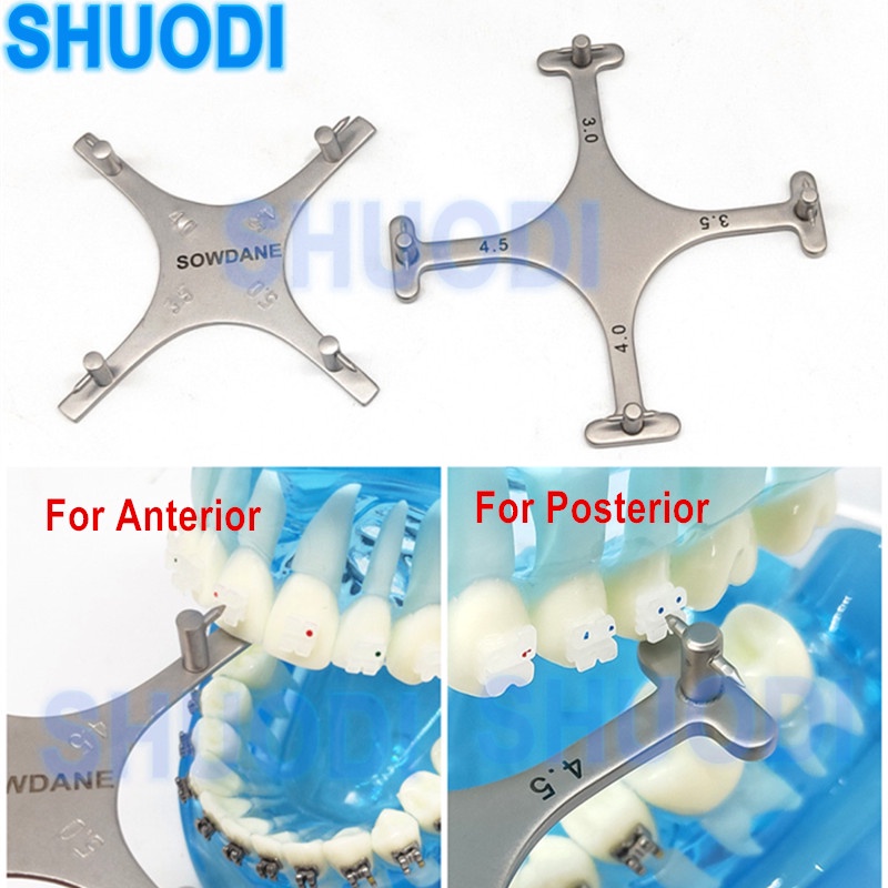 Dental Orthodontic Bracket Positioning Gauge with lead points Cross ...