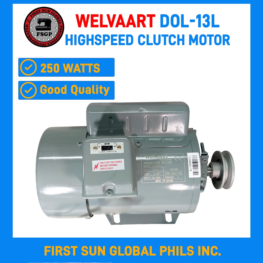 Welvaart Sewing Machine Induction Motor 250W (1/3HP) YL4824 | Shopee ...