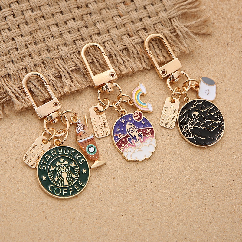 Starbucks Coffee Keychain Chain Handmade Couple Protective Sleeve ...