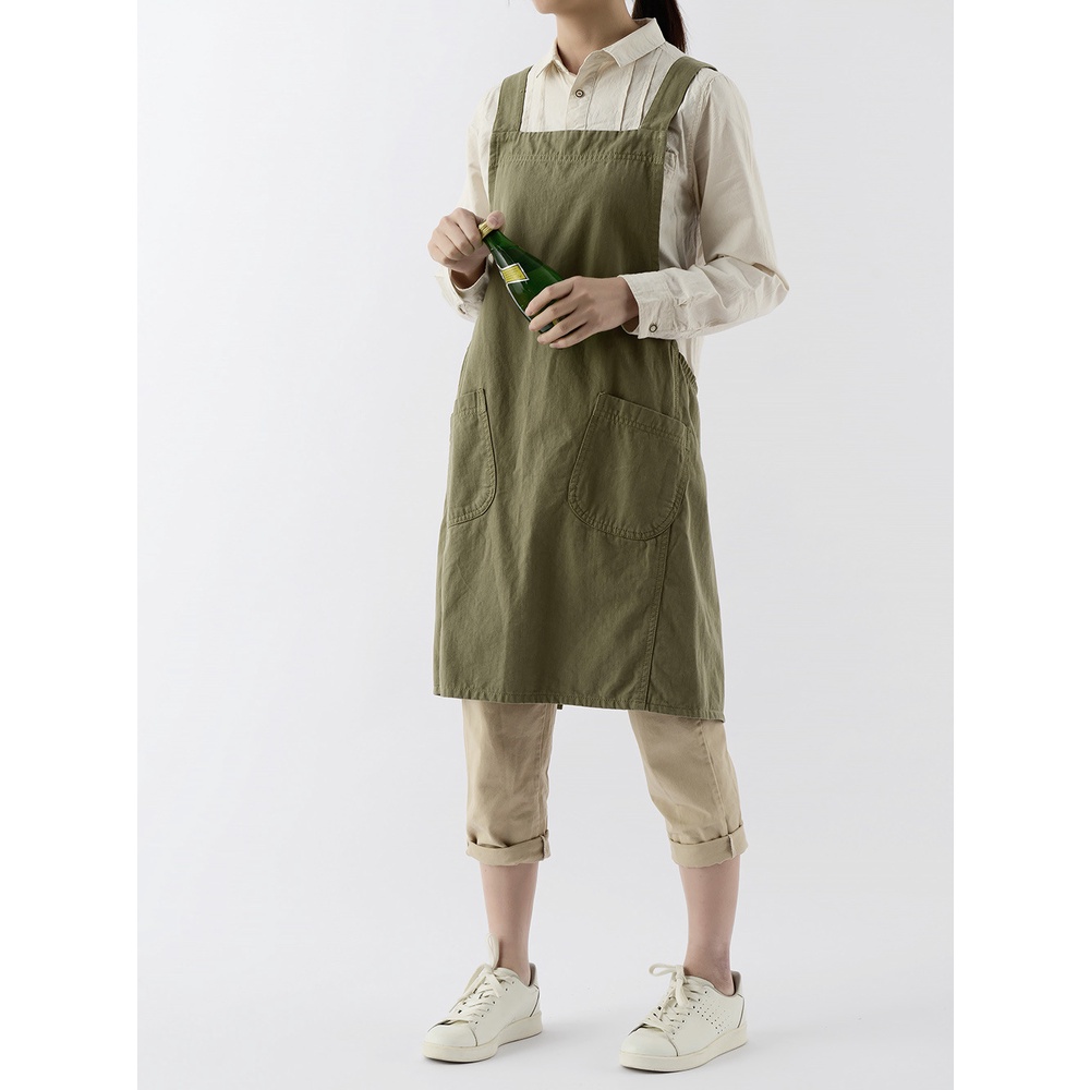 Japanese and Korean apron apron canvas cotton overalls apron coffee ...