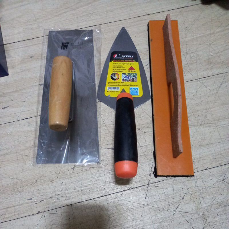 3 in 1 plastering tools, 1 pc rodela rubber, rodela bakal, trowel size ...