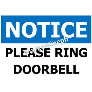 Laminated Signages | Please Ring The Doorbell | Signage | Sign Boards ...