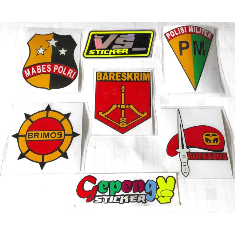 Sticker CUTTING Force POLRI BRIMOB Headquarters BARRSKRIM PM Police ...
