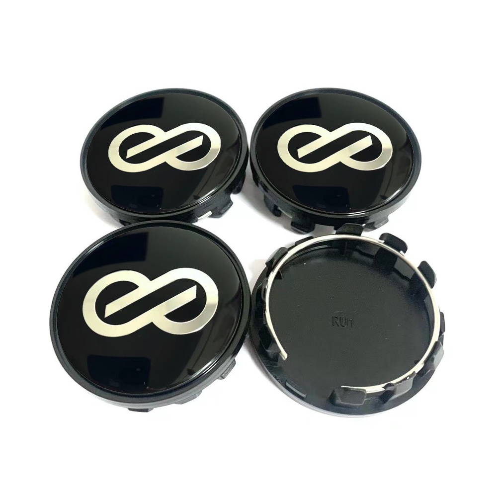 4pc 59mm ENKEI Wheel Center Cap Black Modified Sports Wheel Hub Cap ...