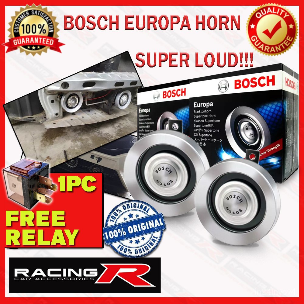 Bosch EUROPA Super tone Horn with FREE RELAY Super Loud Horn ( Car ...