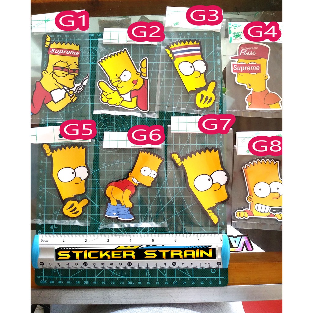 Vinyl Laminated Stickers s07 Bart Sticker | Shopee Philippines