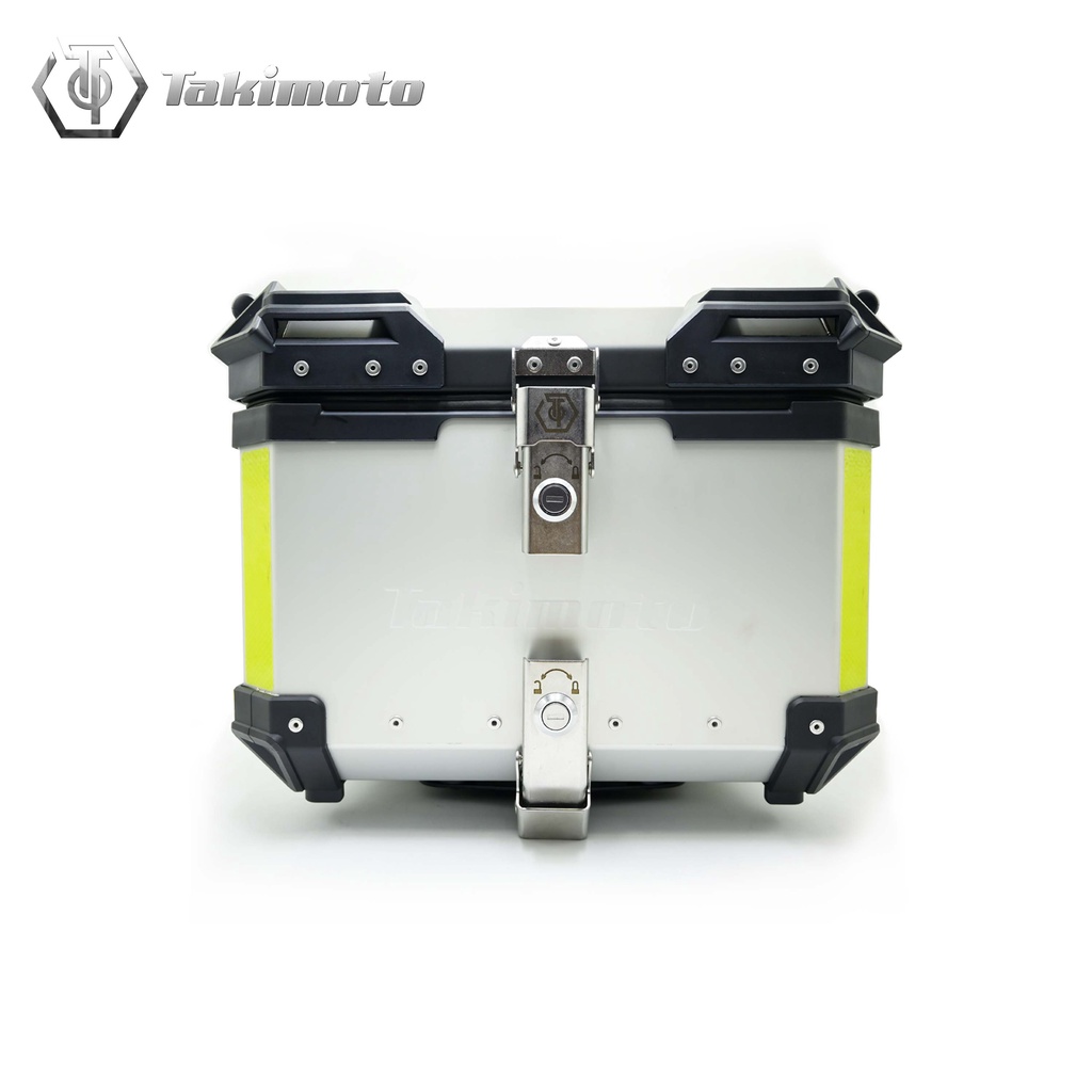 Takimoto Alloy Top Box with Backrest Aluminum 45L for Click Aerox NMAX ...