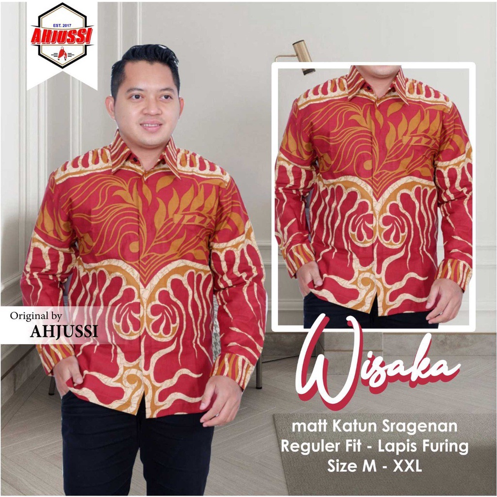 Wisaka Hem Batik Present Modern Motifs Long Sleeve Full Furing Smooth ...