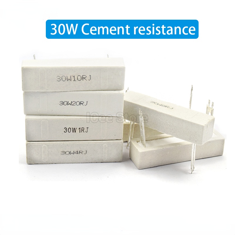 30W Cement Resistor Power Resistance 0.1-100R 0.1R 0.5R 1R 2R 5R 10R 50R 100R | Shopee Philippines