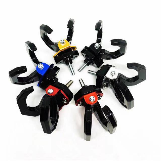 SKY Helmet Hook Universal Motorcycle Double Hooks Full Alloy Adjustable ...