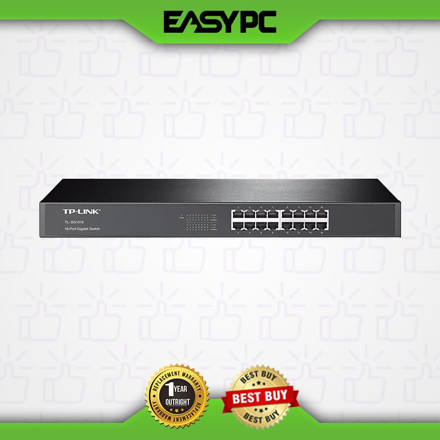 EasyPC| Tp-Link SG-1016 Swith Hub 16-Port Gigabit | Shopee Philippines
