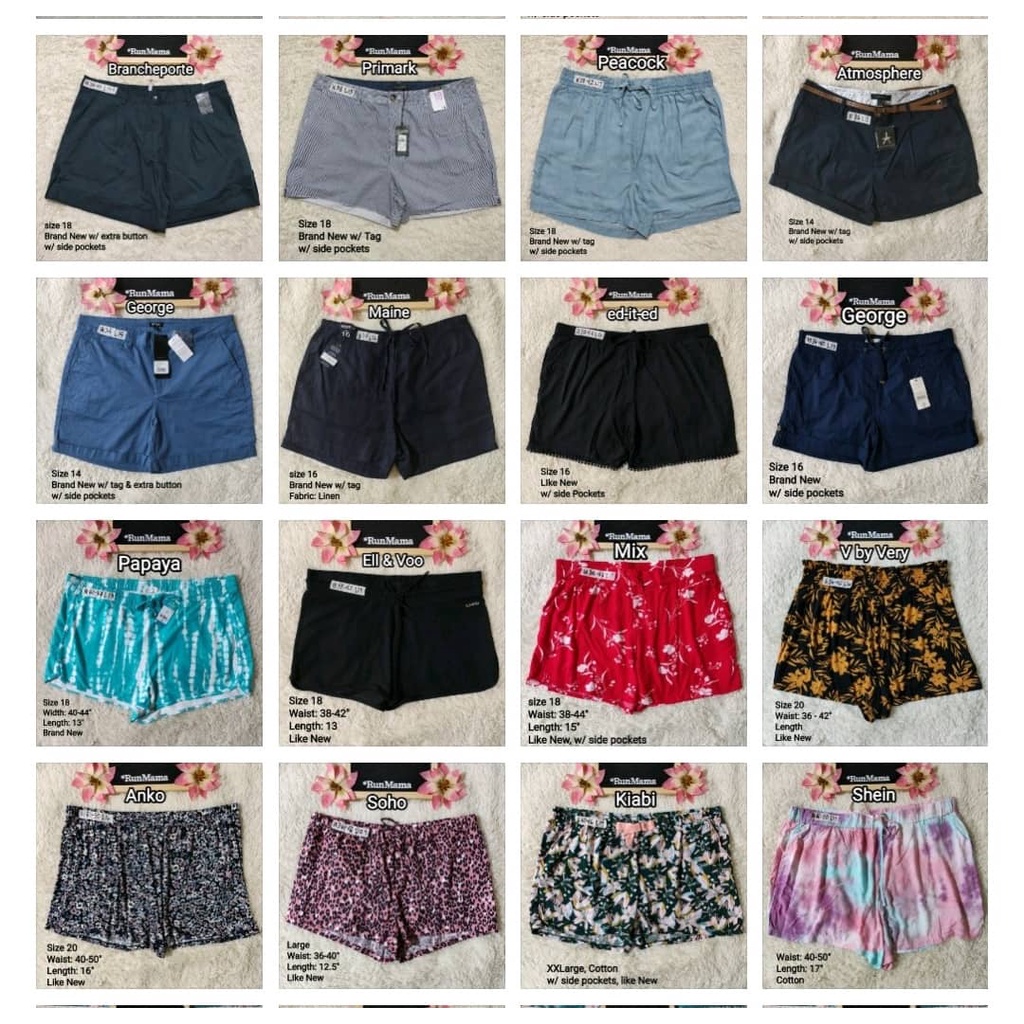 Plus size Women's Shorts / Preloved | Shopee Philippines