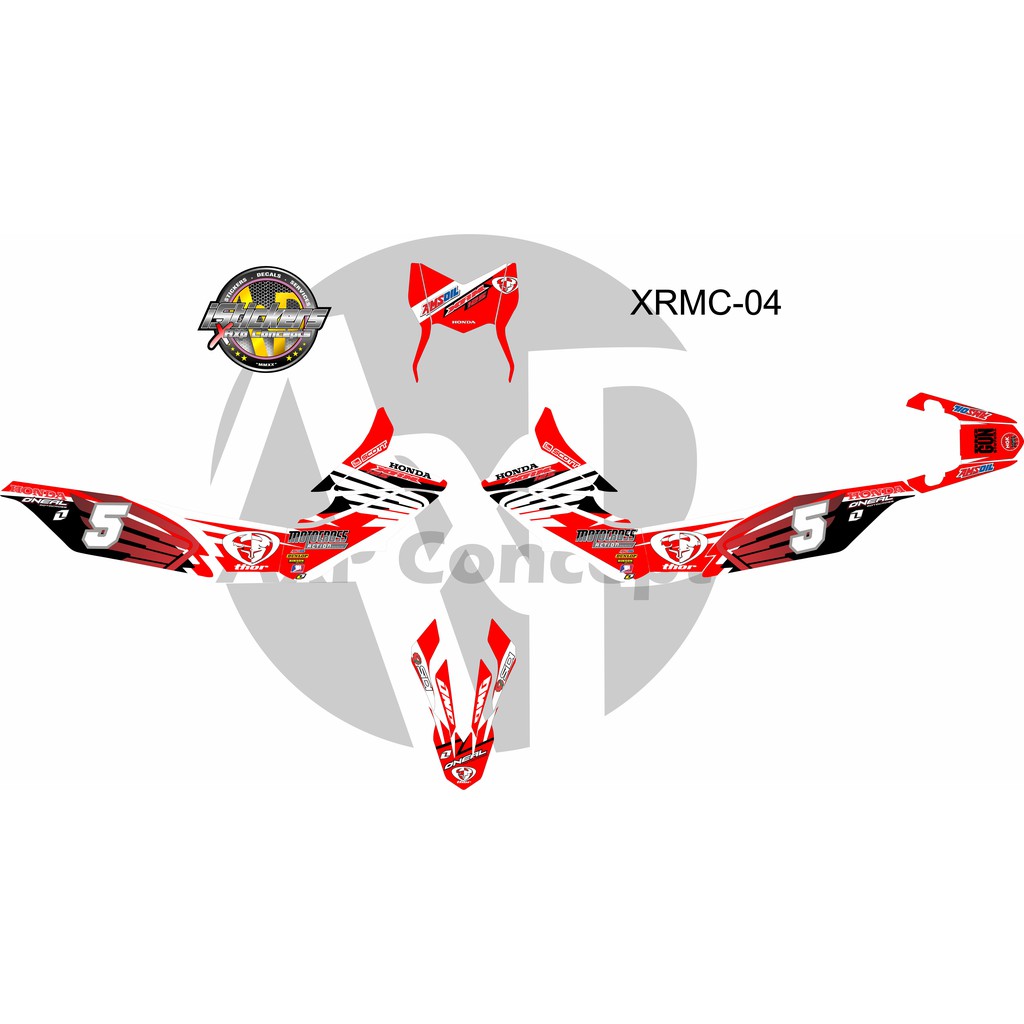 Honda XRM 125 Trinity Carb Decals XRMC-04 (Laminated) | Shopee Philippines