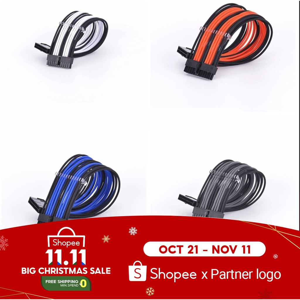 sleeved computer power extension cable mobo cpu gpu cable | Shopee ...