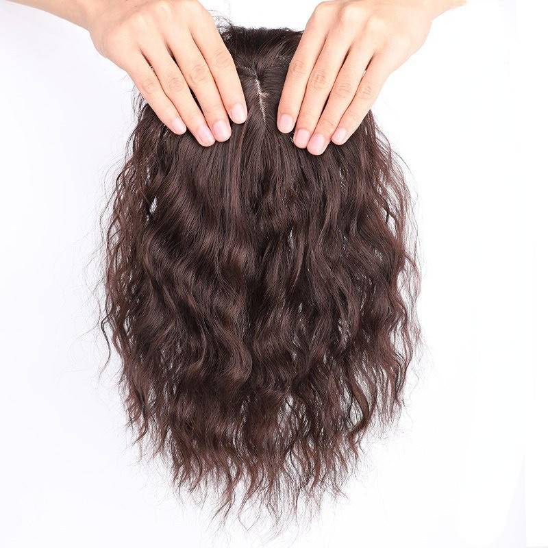Top Replacement Hair Piece Fake Bangs Female Curly Hair Simulation Hair ...