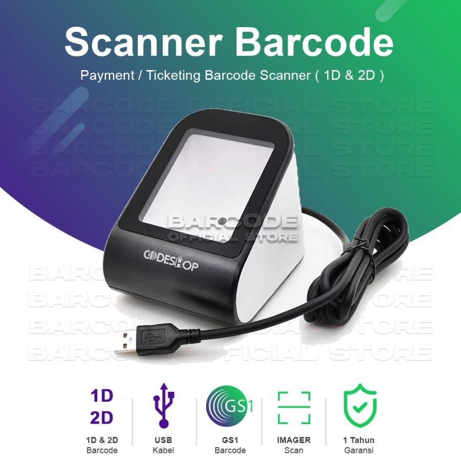 Barcode Scanner Codeshop CD707/CD-707 USB 2-dimensional QR Code ...