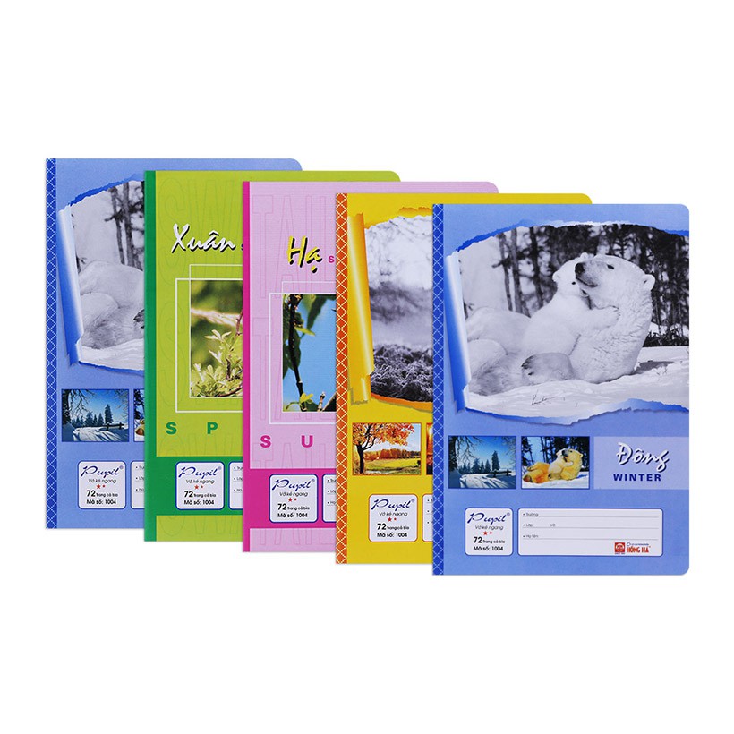 Hong Ha horizontal notebook 72 pages (4 seasons) | Shopee Philippines