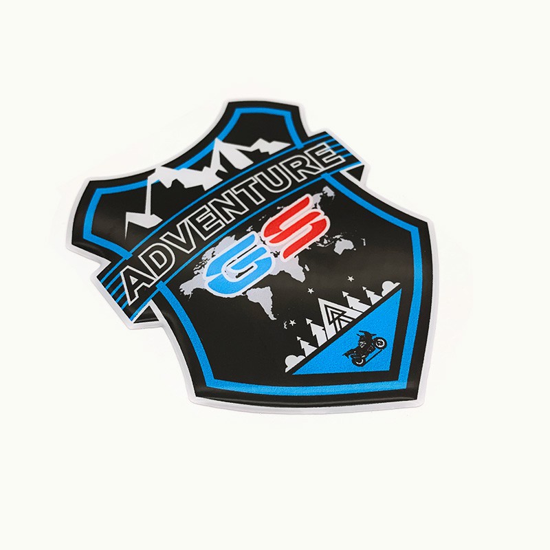 GS motorcycle badge decal sticker resin gel material manufacturing ...
