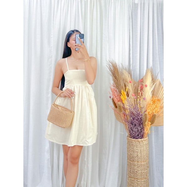 Ada String Adjustable Linen Dress by Basic Manila | Shopee Philippines