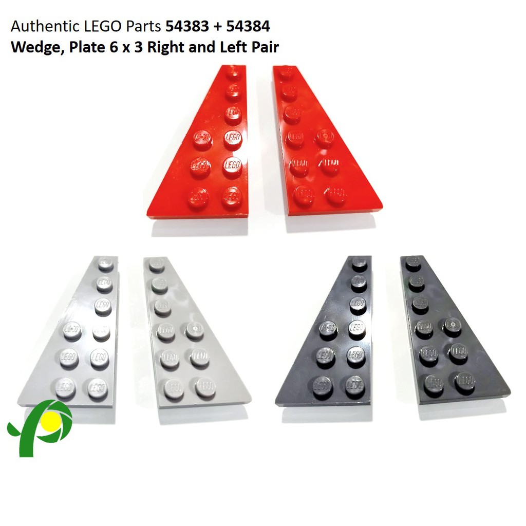 LEGO Parts 54383 + 54384 Wedge Plate 6x3 Sold as Right and Left Pair ...
