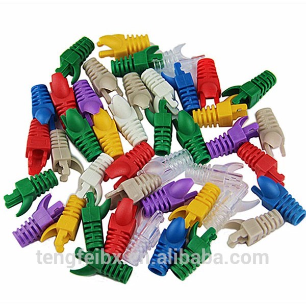 Network rj45 rubber pvc modular cap cable boot for cat5e cat6 lan cable ...