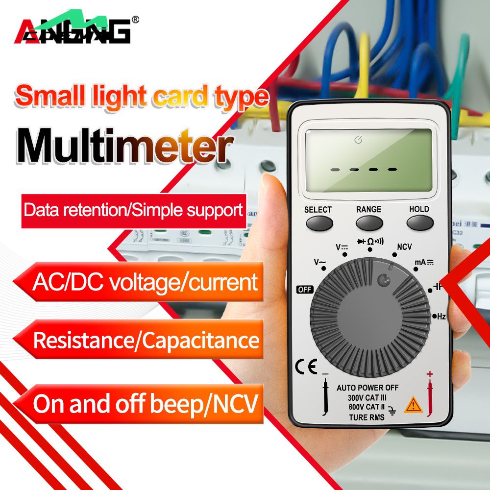 ANENG AN101 Mini Digital Multimeter Multimetro Tester DC/AC Voltage ...