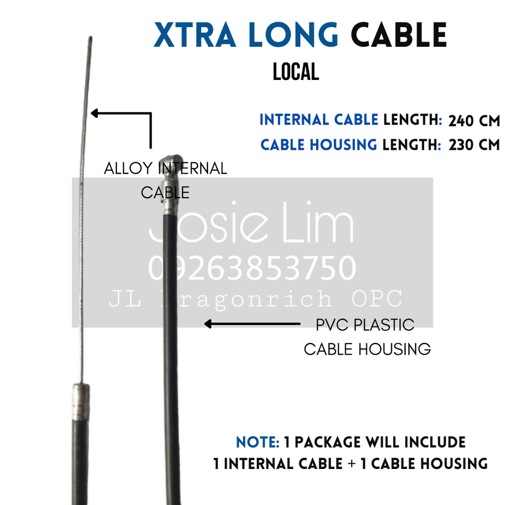 Brake Cable Universal Shifting Cable Extra Long Rear Front + Housing ...