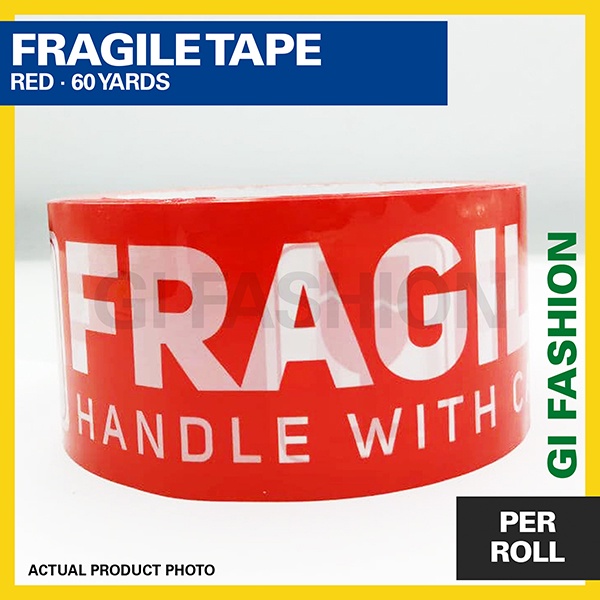 Red Fragile Packaging Tape 2" x 60m per roll high quality | Shopee ...