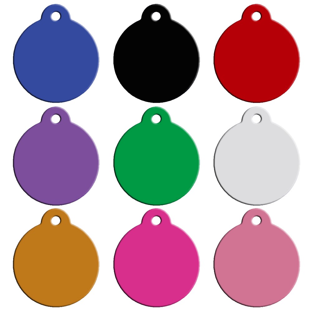 20pcs Round Circle Pet Dog Tags Custom Personalized Cat Name Phone ...