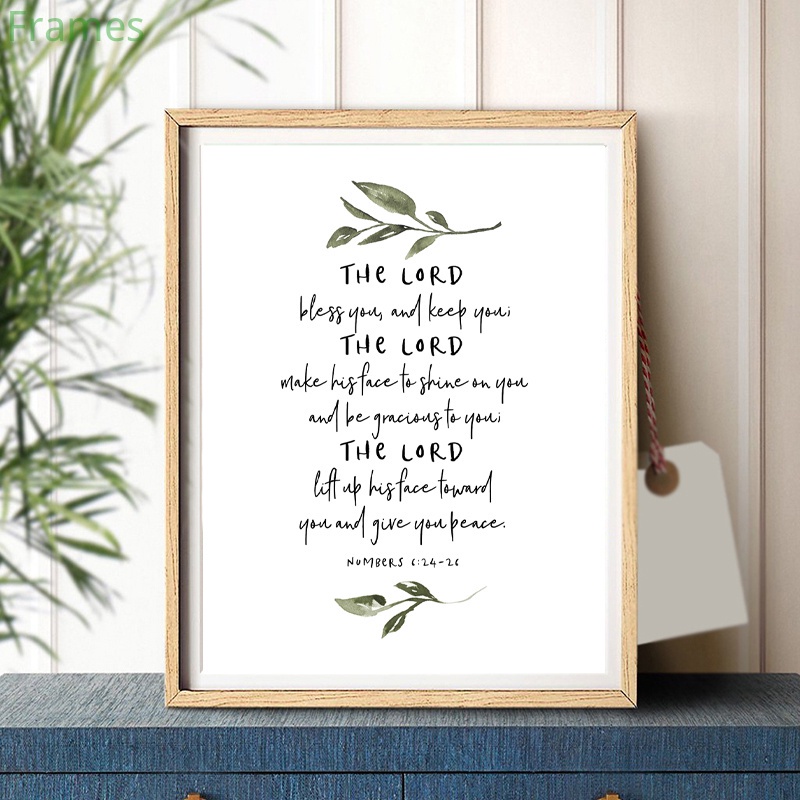 Bible Verse Quote Poster Prints The Lord Bless You and Keep You ...