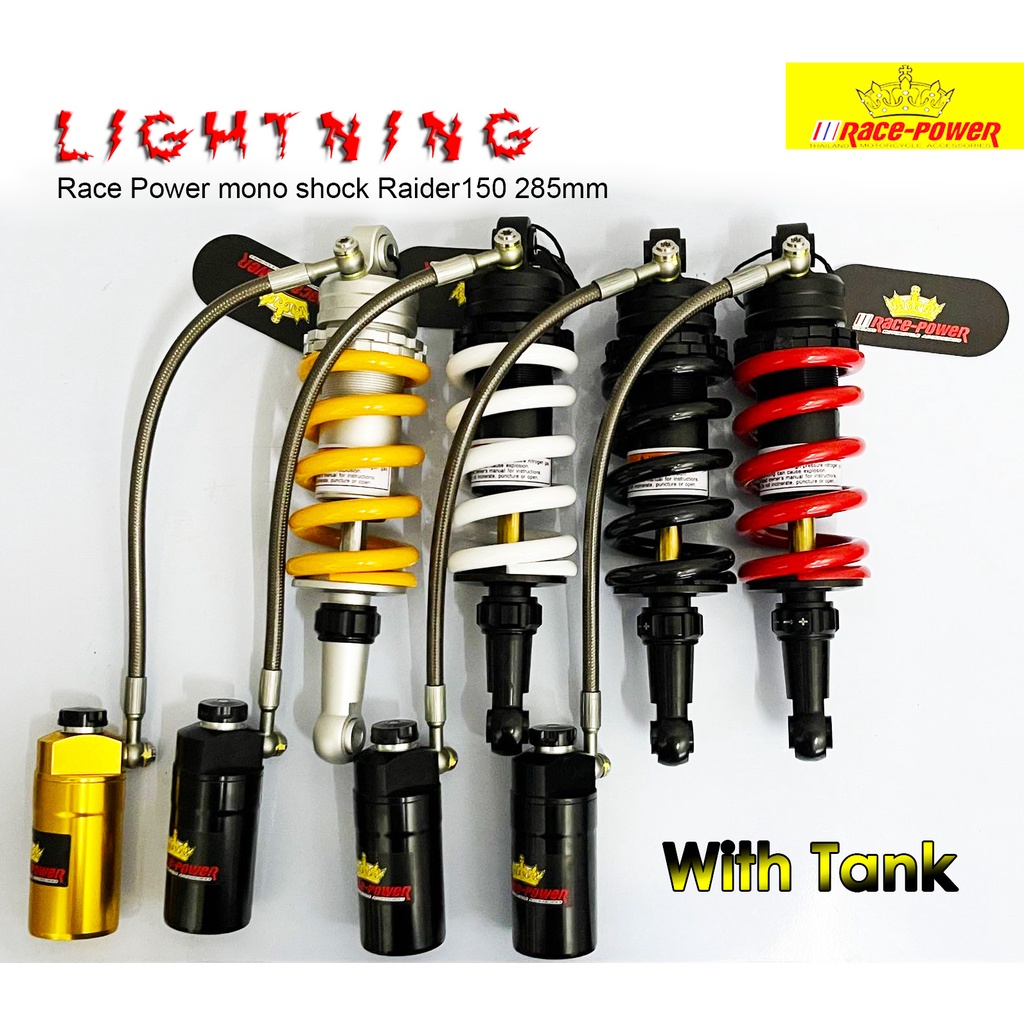 Race Power mono shock Raider150 285mm with tank | Shopee Philippines