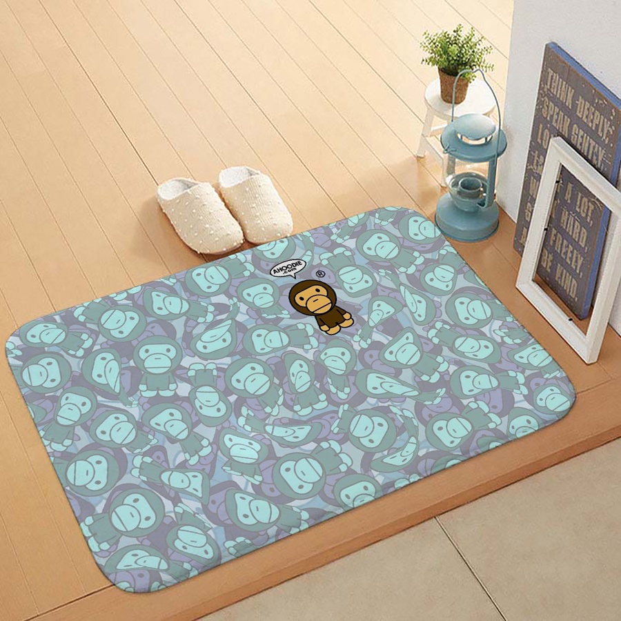 Bape Printed Floor Carpet For Kids Room Bedroom Decoration Balcony Anti ...